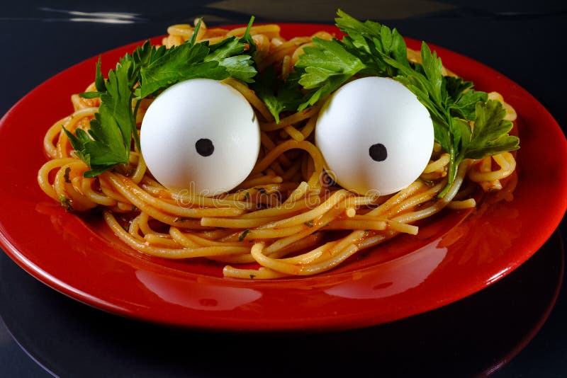 Eyeballs Spaghetti Alien Monster Stock Image - Image of conceptual ...
