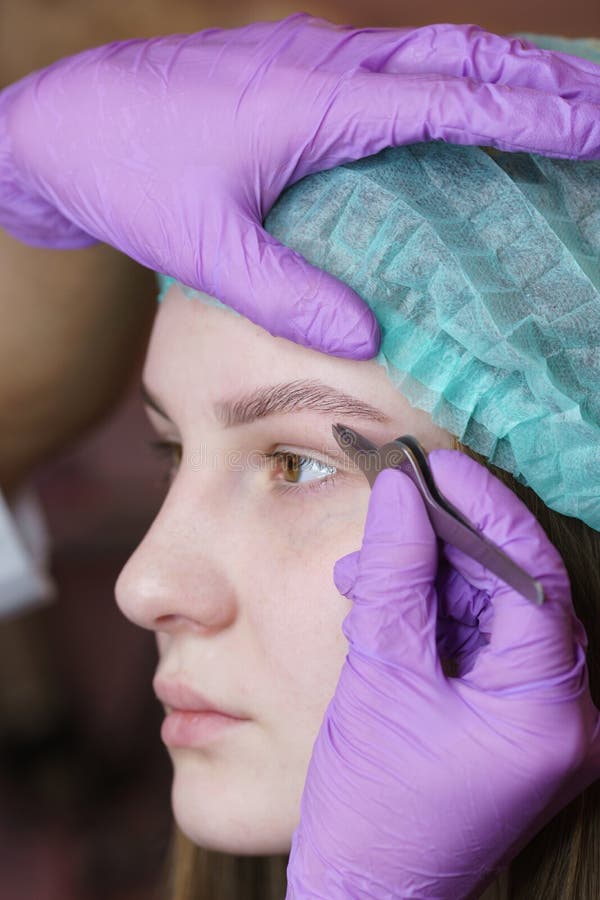 Eyebrow Correction Procedure Stock Photo - Image of brow, eyebrow ...