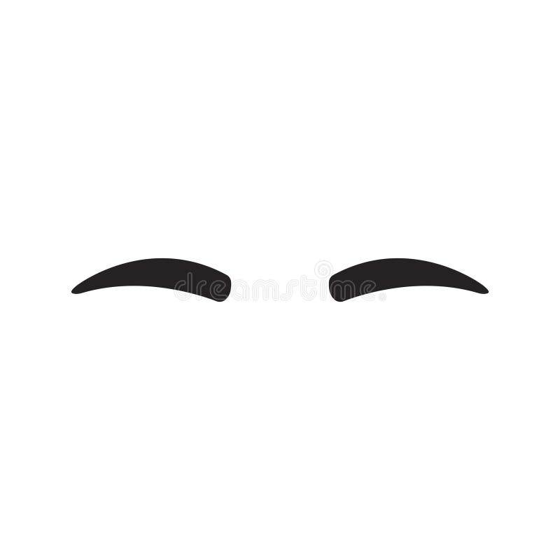 Eyebrow icon vector stock vector. Illustration of black - 296128438