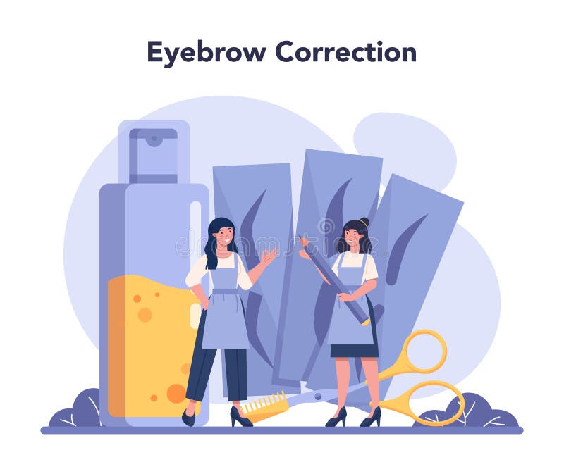 Eyebrow Master and Designer Concept. Master Making Perfect Brow Stock ...