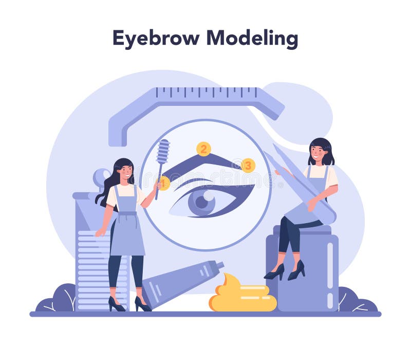 Eyebrow Master and Designer Concept. Master Making Perfect Brow Stock ...