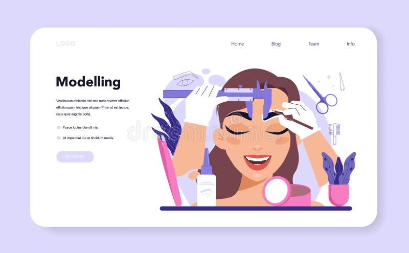 Eyebrow Master Web Banner or Landing Page. Master Making Perfect ...