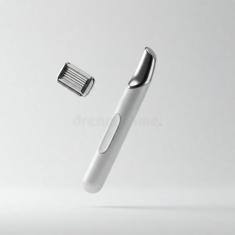 Eyebrow Razor Set on a Solid White Background Stock Illustration ...