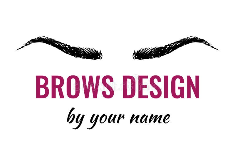 Brows Studio Logo Elements. Brow Bar Label. Eyebrows. Micro Branding ...