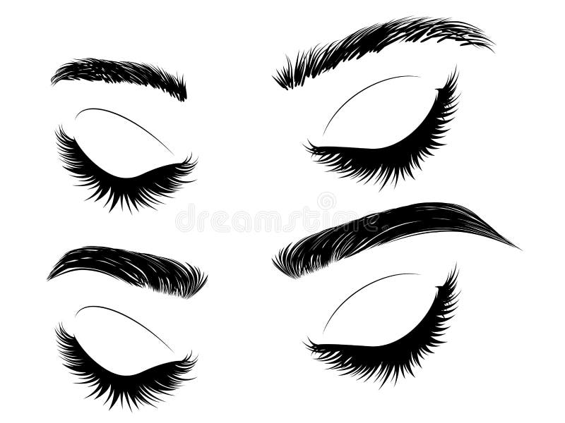 Eyebrow Threading Icon, Black Vector Sign with Editable Strokes ...