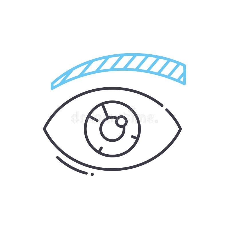 Eyebrow Threading Line Icon, Outline Symbol, Vector Illustration ...