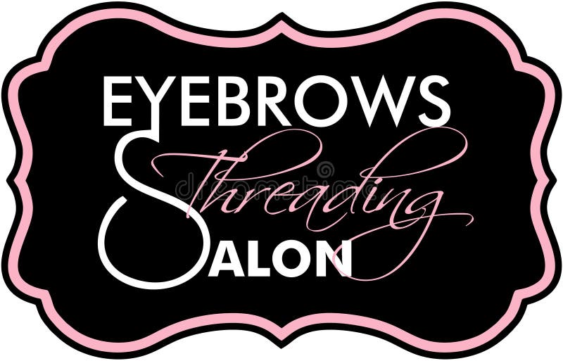 Threading Salon logo stock vector. Illustration of female - 74932715