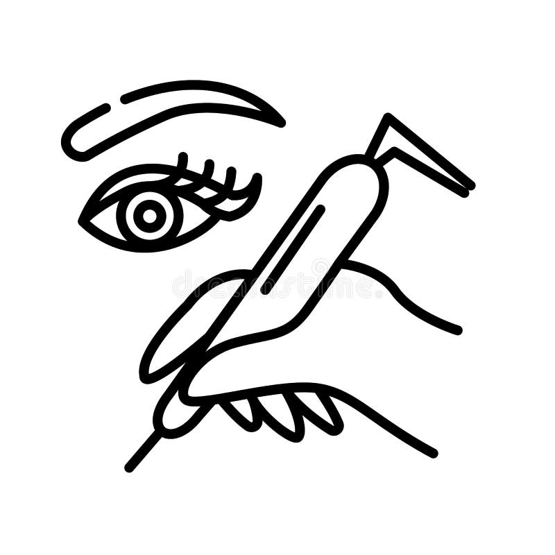 Eyebrow Tool. Icon for Beauty Studios with the Image of an Eye and an ...