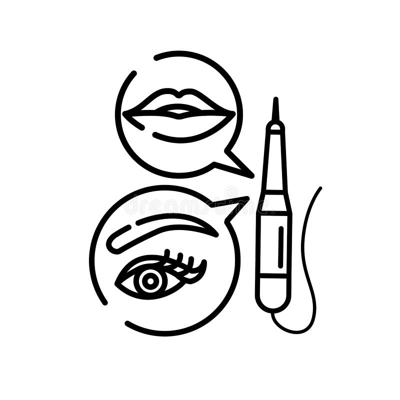 Eyebrow Tool. Icon for Beauty Studios with the Image of an Eye and an ...