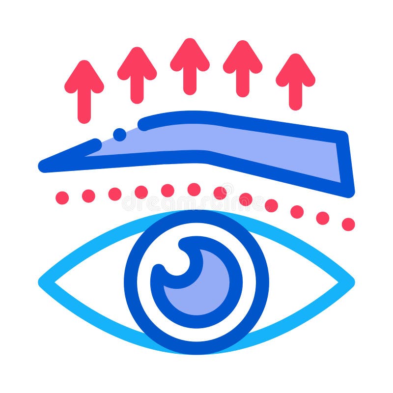 Eyebrow Up Surgery Icon Vector Outline Illustration Stock Vector ...