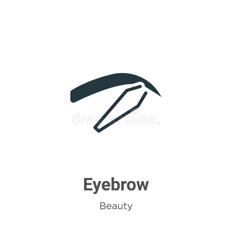 Eyebrow Vector Icon on White Background. Flat Vector Eyebrow Icon ...