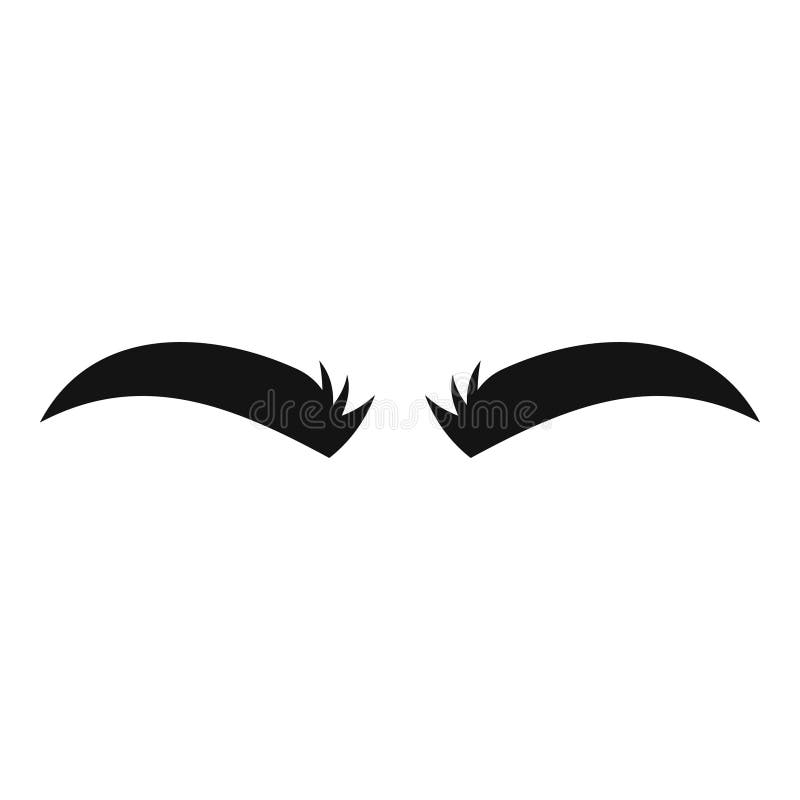 Eyebrows Forming Negative Space Creating Curious Expression Stock ...