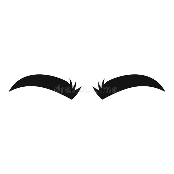 Eyebrows Forming Negative Space Creating Curious Expression Stock ...