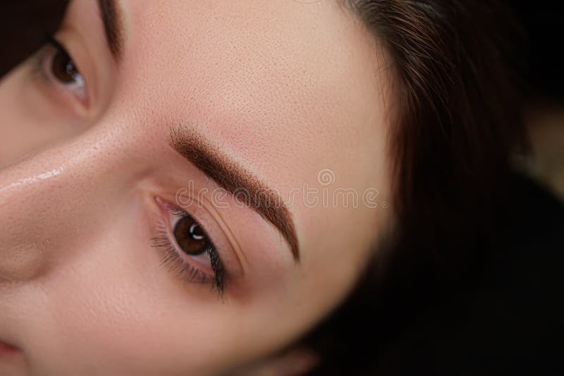 Eyebrows Permanent Makeup with Shading Photo after the Procedure ...