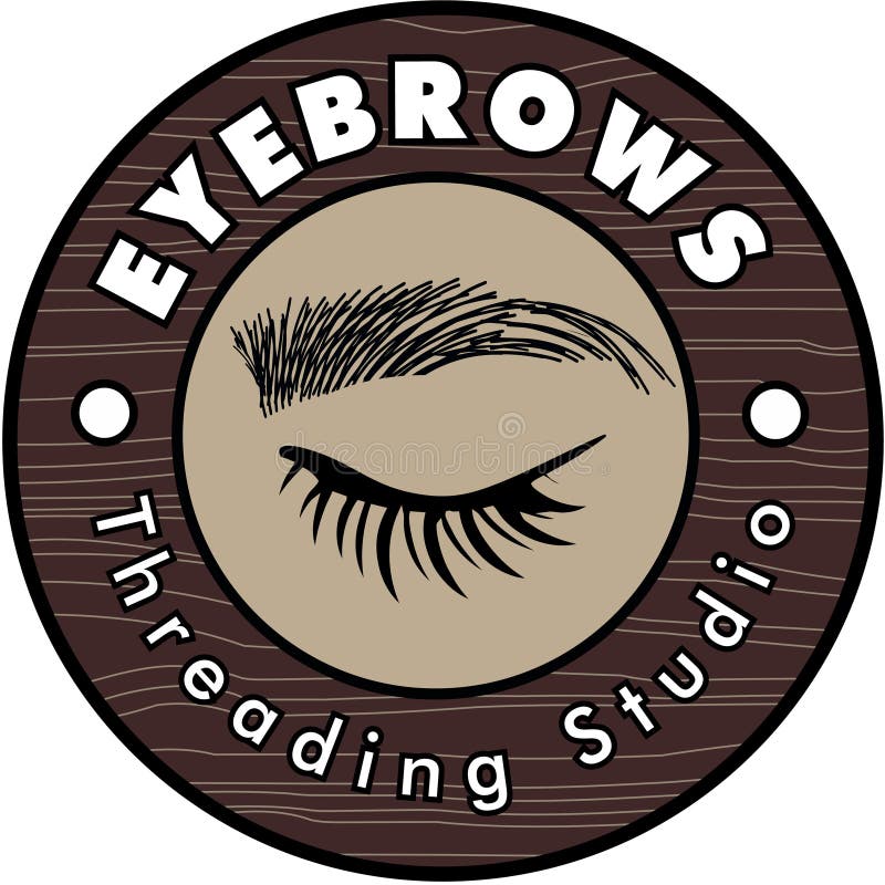 Eyebrows Threading Studio stock vector. Illustration of blue - 118090284