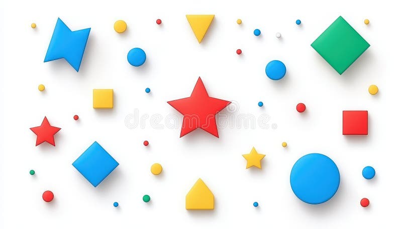 Eyecatching Abstract Flat Shapes in Vibrant EA3, Perfect for Modern ...