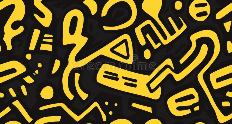 Eyecatching Black and Yellow Borders Enhance Your Designs, Featuring ...