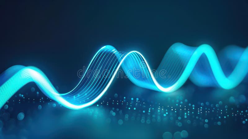Eyecatching Blue Audio Waveform Background Design for Websites ...