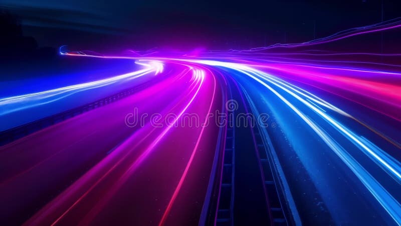 Eyecatching and Bold the Neon Light Trails on Black are a Feast for the ...