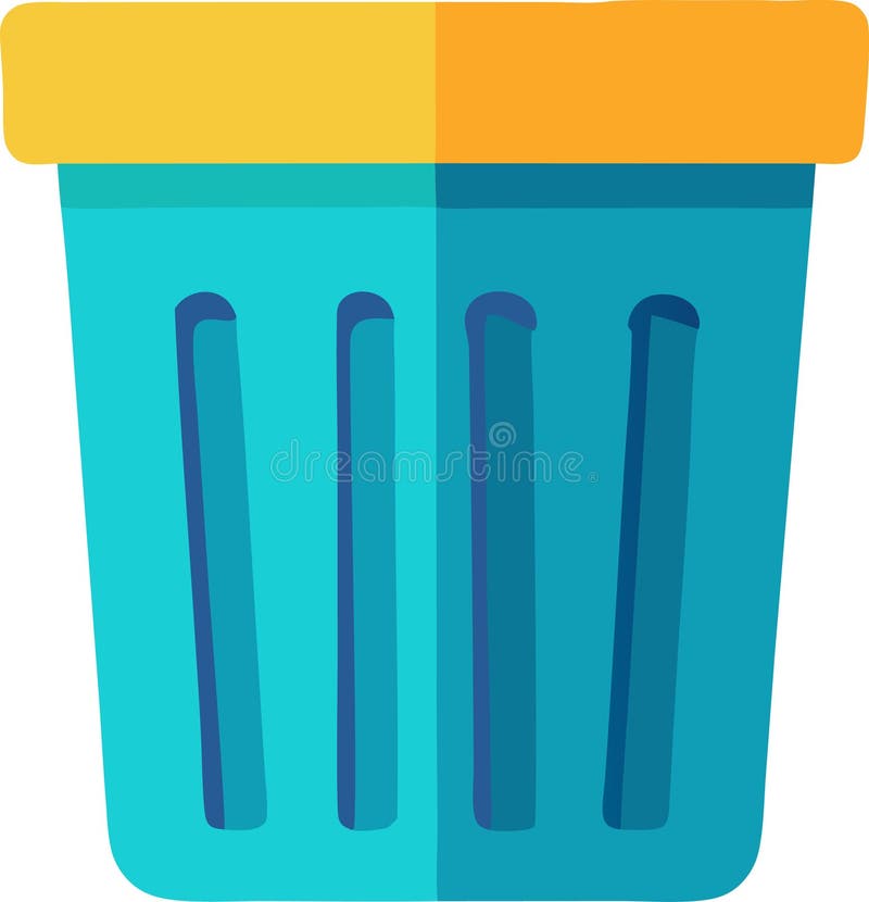 An Eyecatching Colorful Trash Bin Icon Tailored for Various Waste ...