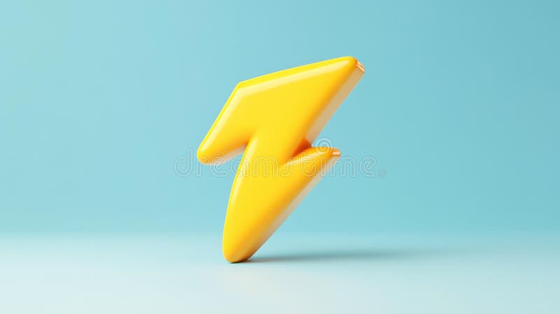 Eyecatching 3D Electric Current Icon in a Vibrant Cartoon Style ...