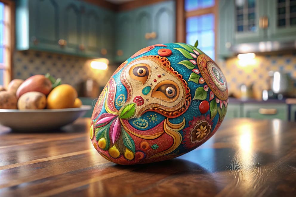 EyeCatching Potato Art a Colorful Kitchen Design Idea Featuring Vibrant ...