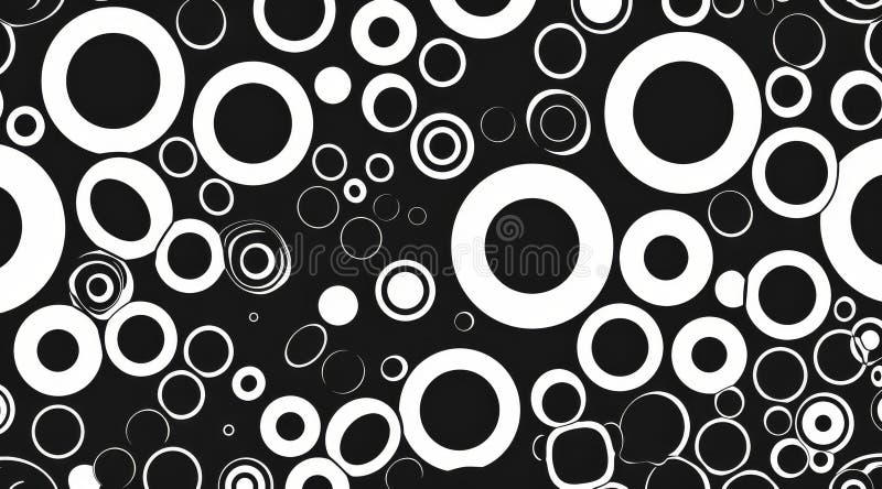 An EyeCatching and Stylish Black and White Circle Pattern Background ...