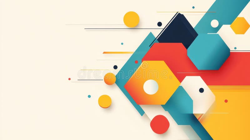 Eyecatching Vector Banner with Abstract Hexagons, Blending Modern and ...