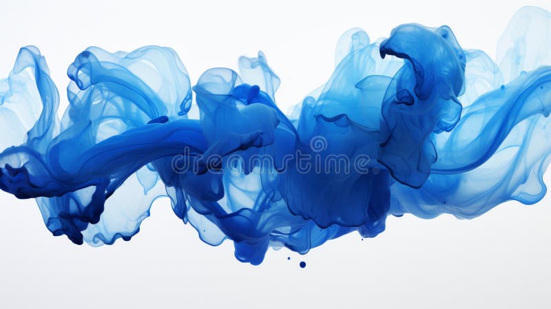Eyecatching Vibrant Blue Ink Spill on a Textured Backdrop Stock ...
