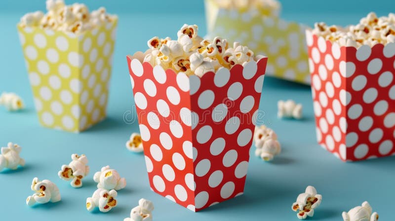 Eyecatching and Vibrant Popcorn Packaging Mockup Featuring a Fun and ...