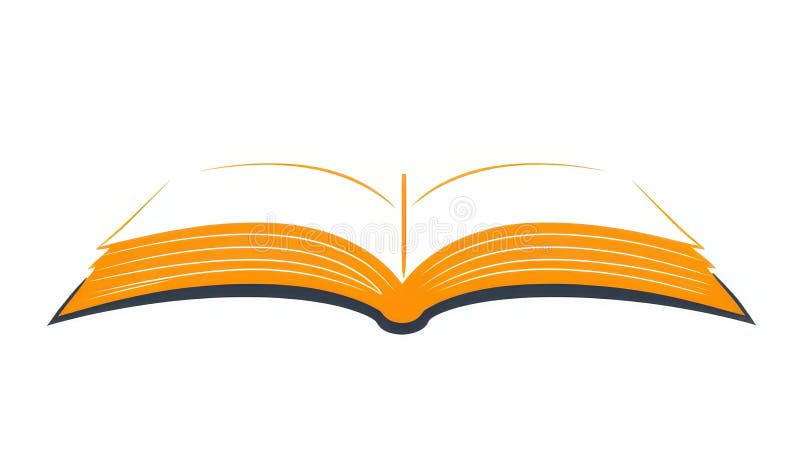 A Bright Yellow Book Logo Set Against a Crisp White Backdrop, Perfect ...