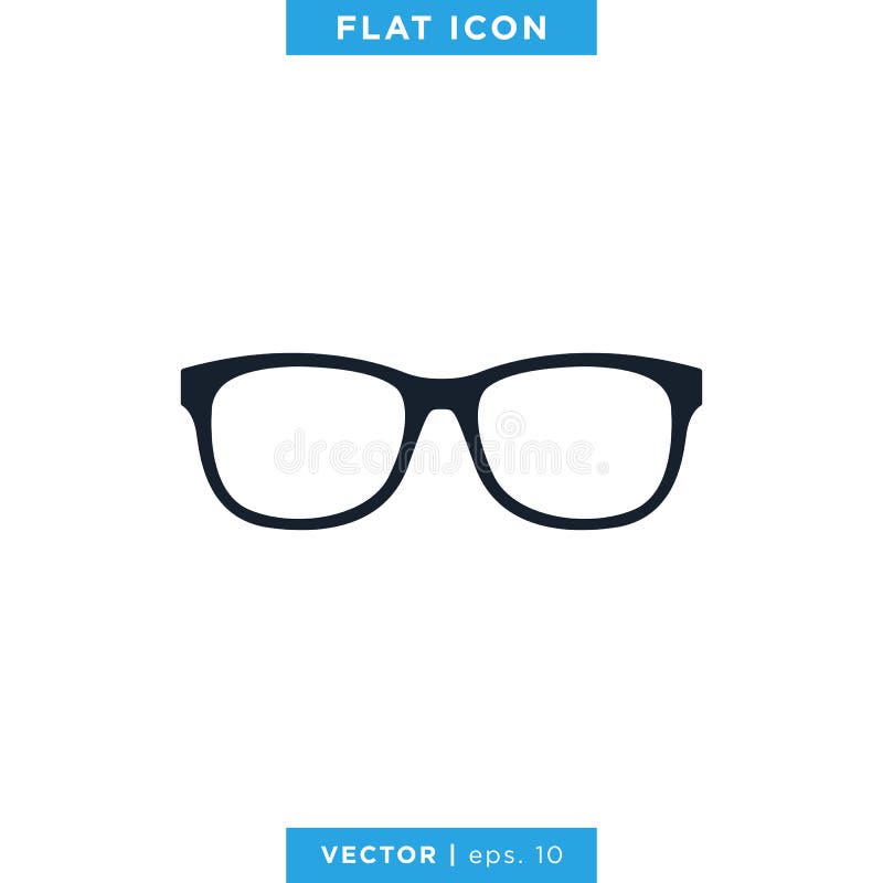 Eyeglass Icon Vector Design Template. Stock Vector - Illustration of ...