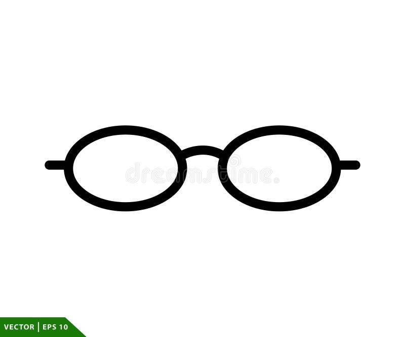 Eyeglass Icon Vector Logo Design Template Stock Vector - Illustration ...