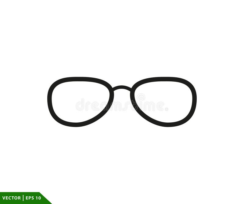 Eyeglass Icon Vector Logo Design Template Stock Vector - Illustration ...