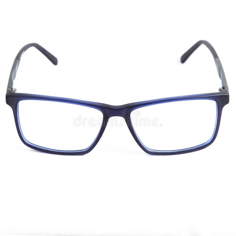 Eyeglasses in blue frames. stock image. Image of modern - 238241697