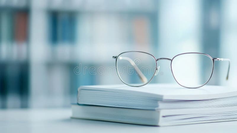 Scholarly Glasses Resting Atop Vintage Books, Illuminating Intellectual ...