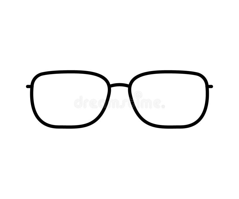 Eyeglasses on Everyday, Line Frame Glasses. Spectacles with Transparent ...