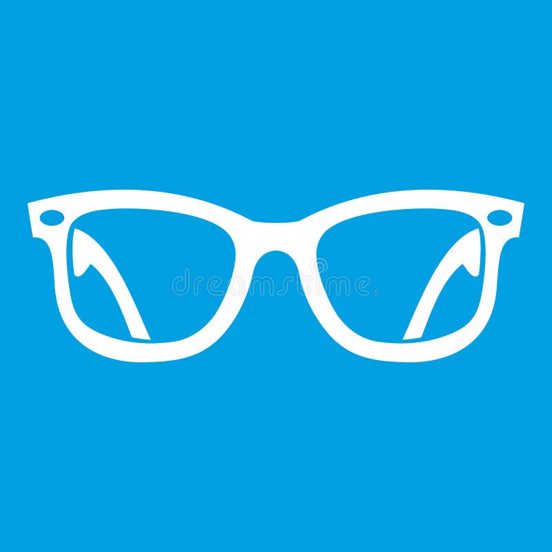 Eyeglasses icon white stock vector. Illustration of optical - 96576658