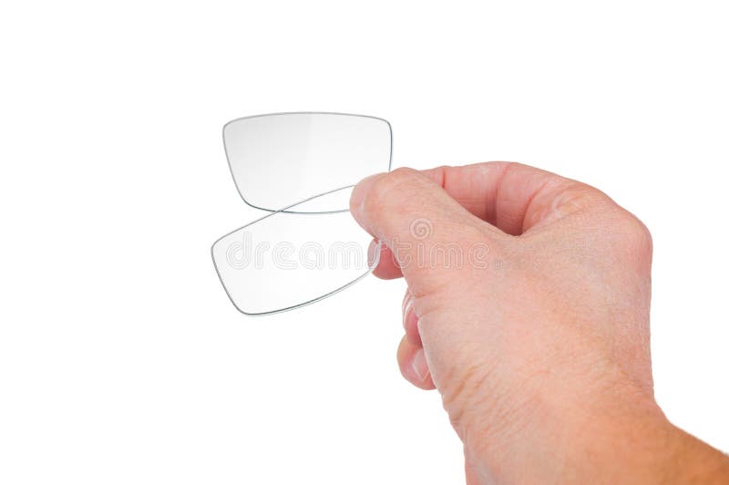 Eyeglasses Lenses Man's Hand White Background Stock Photos - Free ...