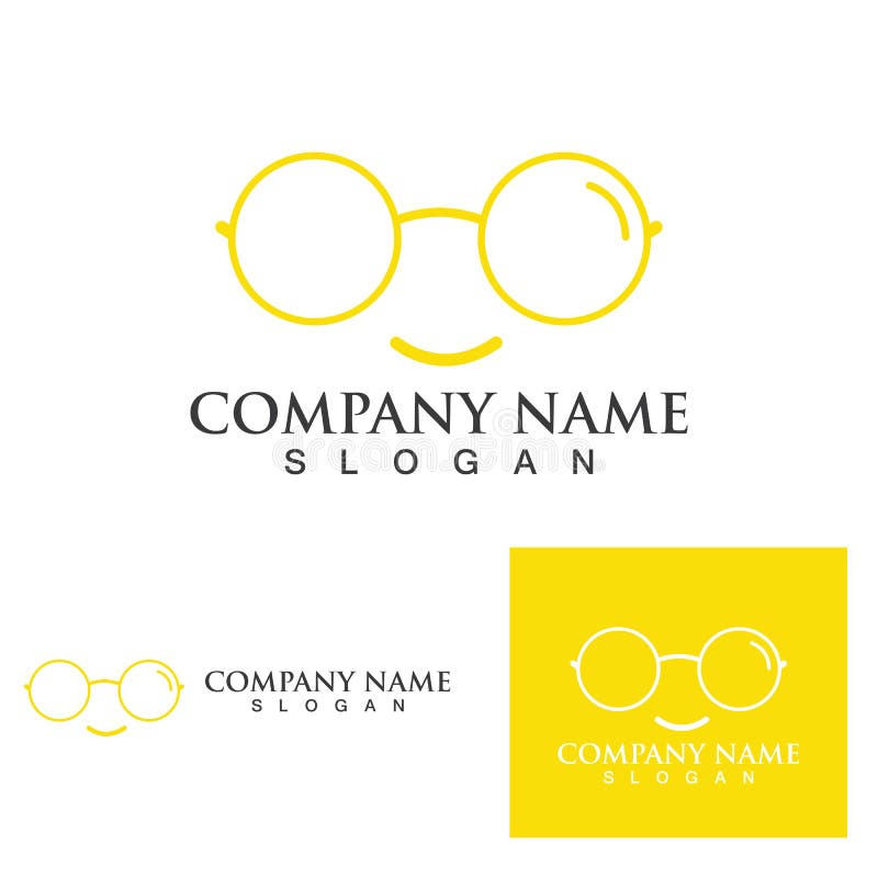 Eyeglasses Logo Design Template Stock Vector - Illustration of glass ...