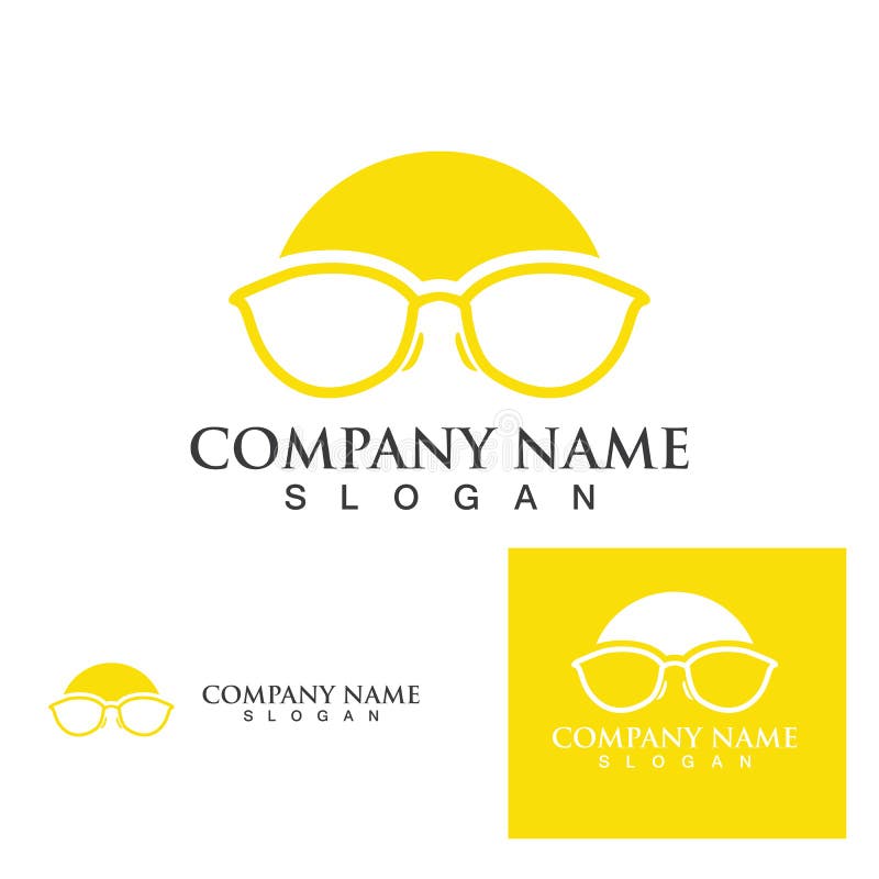 Eyeglasses Logo Design Template Stock Vector - Illustration of glass ...