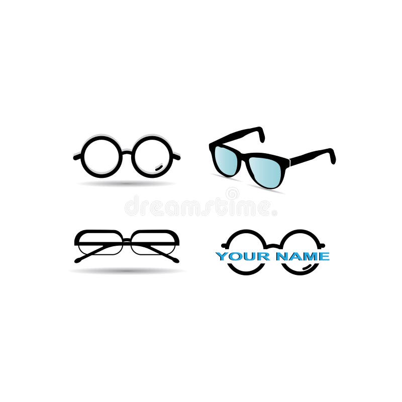 Eyeglasses Logo Template Vector Icon Illustration Stock Vector ...