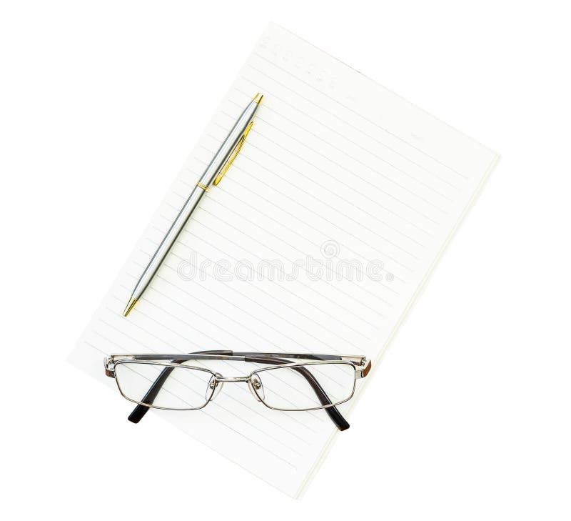 Eyeglasses and Notepad on Deck Stock Illustration - Illustration of ...