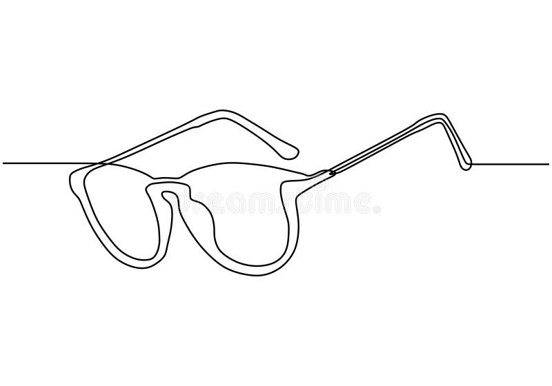 One Line Drawing Eyeglasses Stock Illustrations – 207 One Line Drawing ...