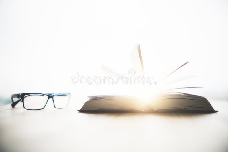 Eyeglasses On Open Book Picture. Image: 85249833