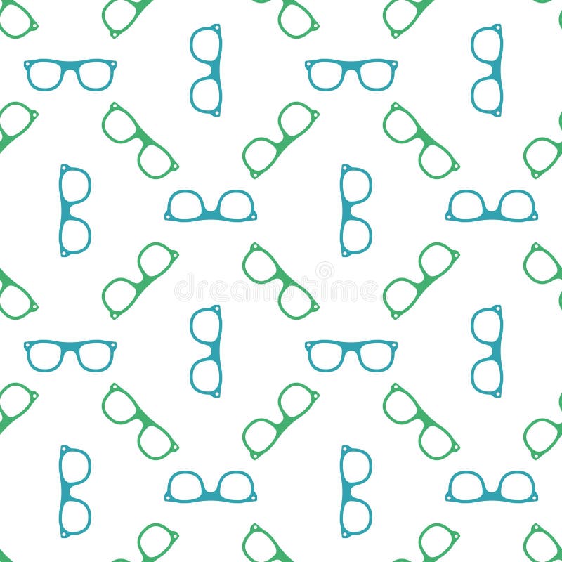 Eyeglasses Seamless Pattern Stock Vector - Illustration of graphic ...