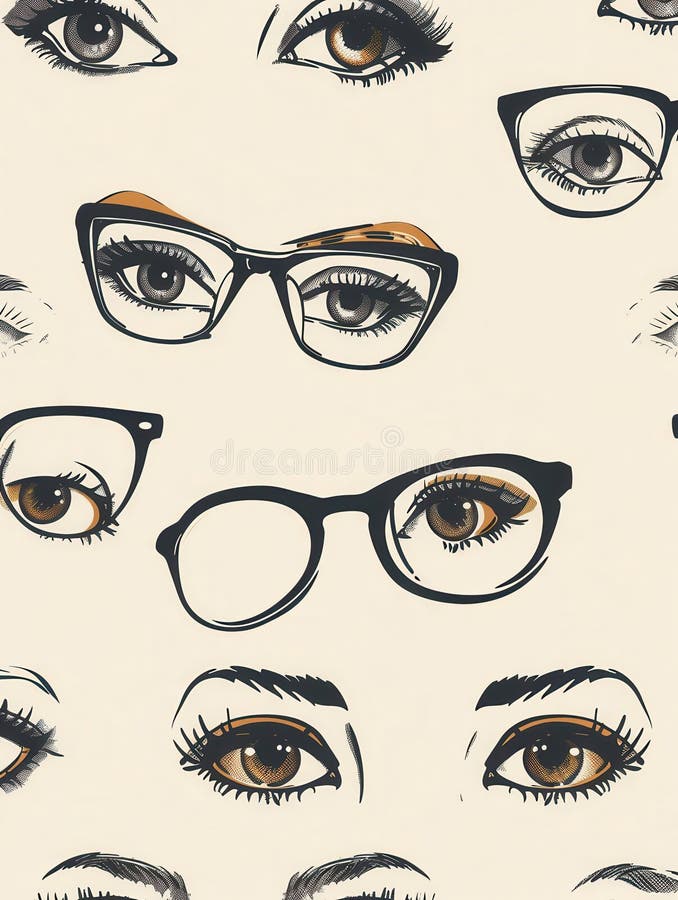 Eyeglasses are Showcased on a Vibrant Background Featuring Various ...