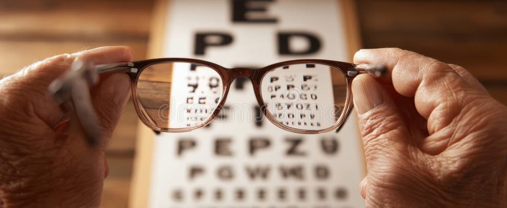 The Eyeglasses Showing an Eye Chart during an Optometry Examination ...
