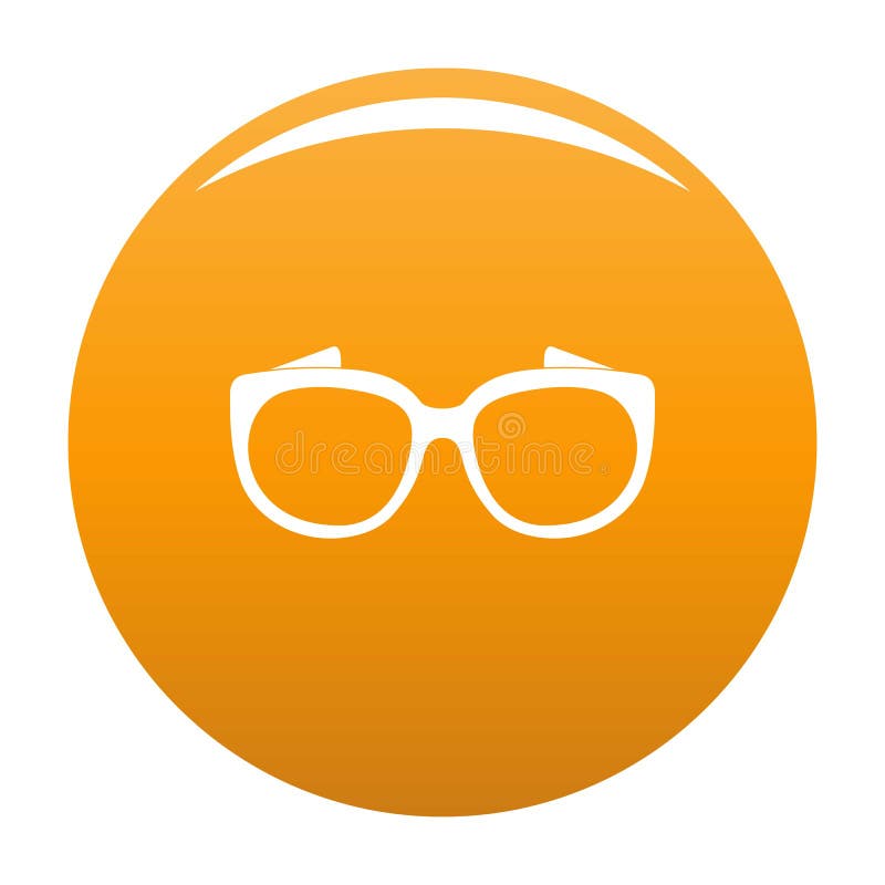 Eyeglasses for Sight Icon Vector Orange Stock Vector - Illustration of ...