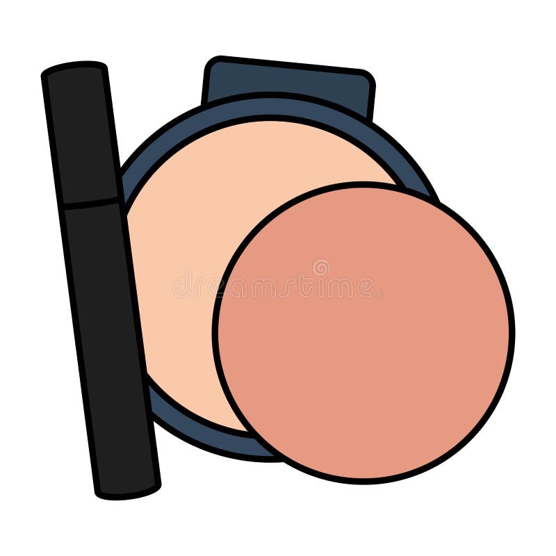 Eyelash and Blush Make Up Drawing Stock Vector - Illustration of female ...